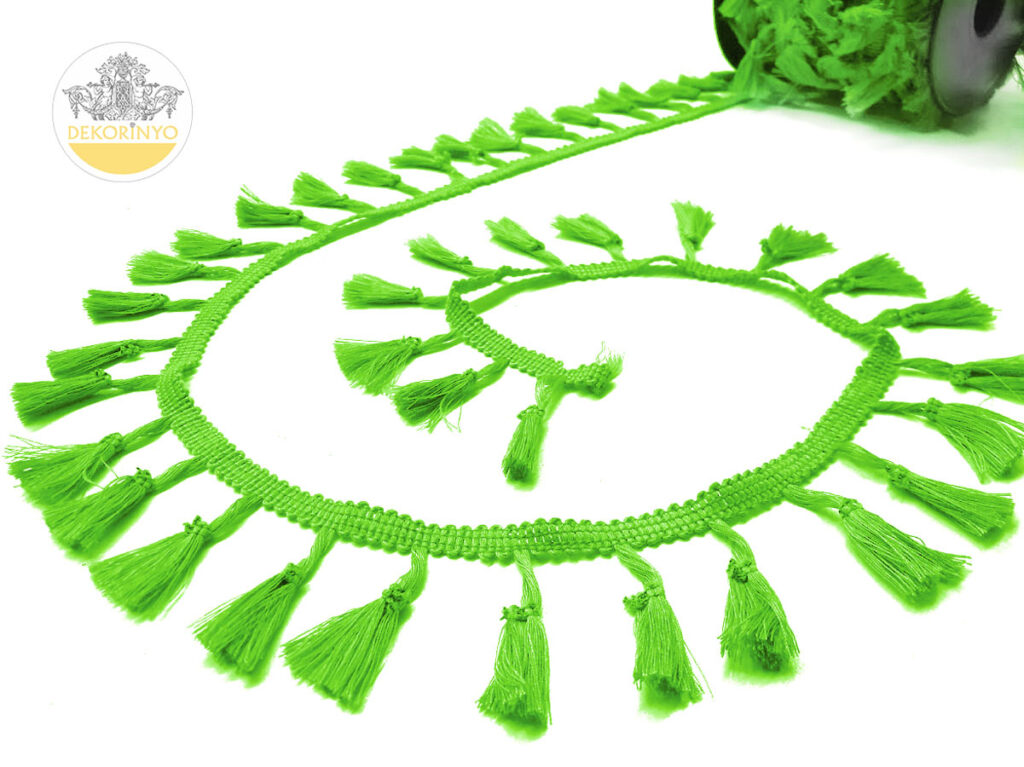 Fıstık Yeşil Püskül Dekorinyo'nun Yepyeni Püskül Renklerinden | Dekorinyo