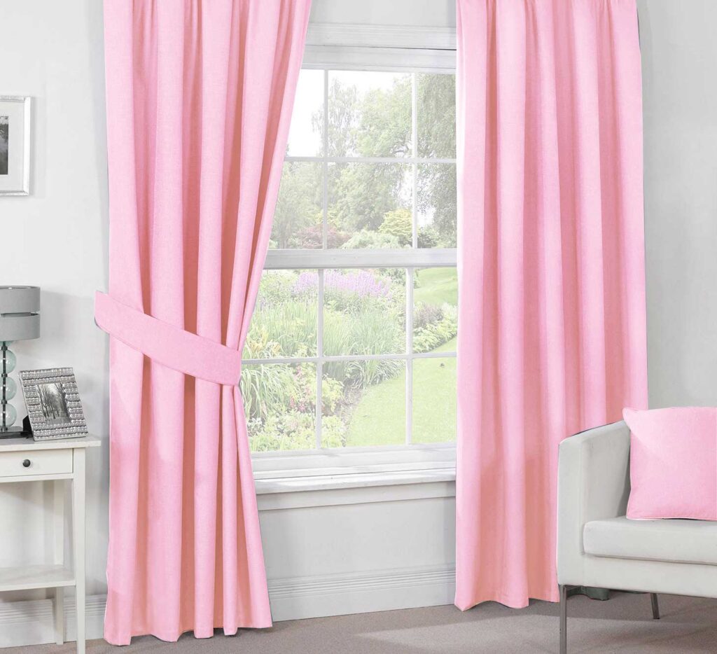 Pudra Pembe Dekoratif Perde Düz Renkli Fon Perde Serisi'nden | Dekorinyo